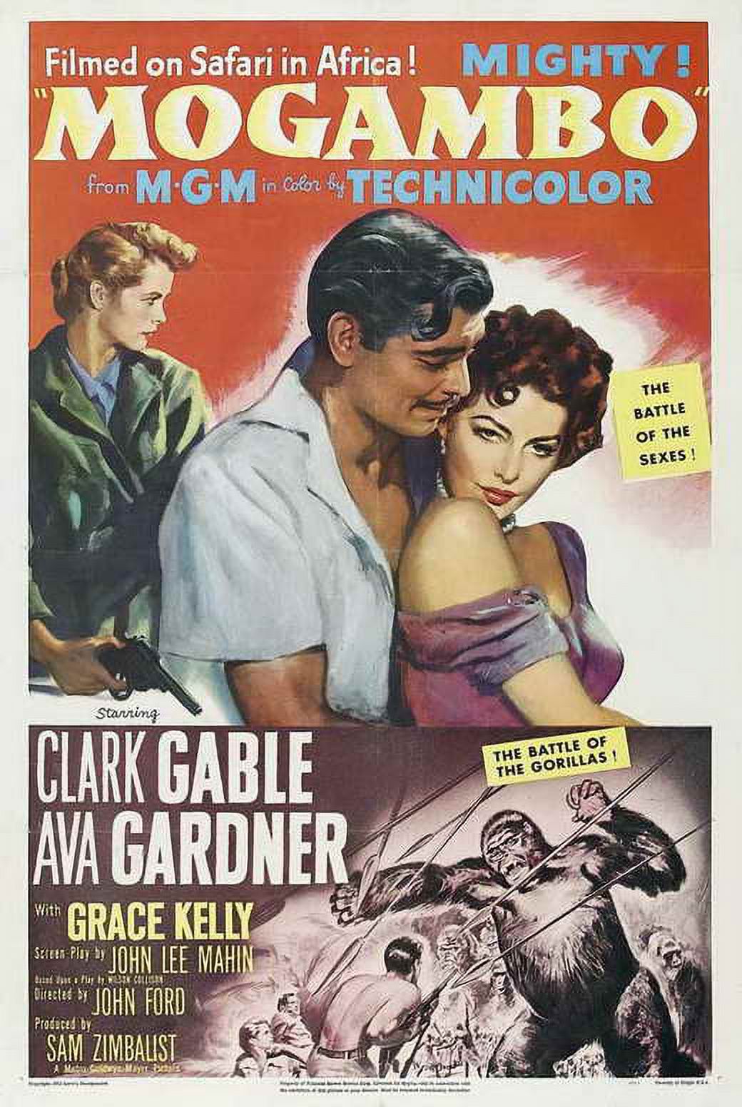 Mogambo - movie POSTER (Style E) (27" x 40") (1953) - Walmart.com