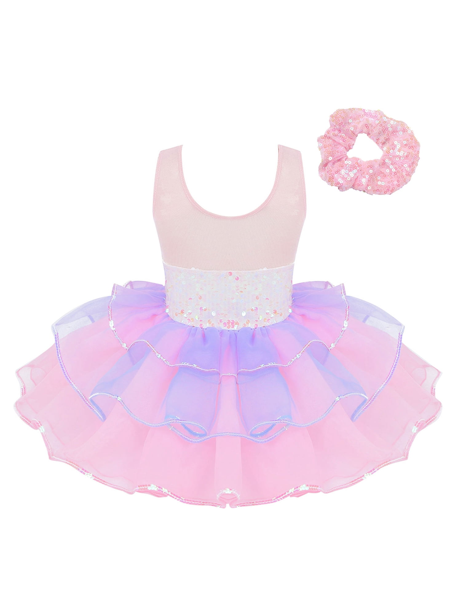 Moggemol Girls Ballet Dress for Ballerina Tutu Outfits Bownot Skirted ...