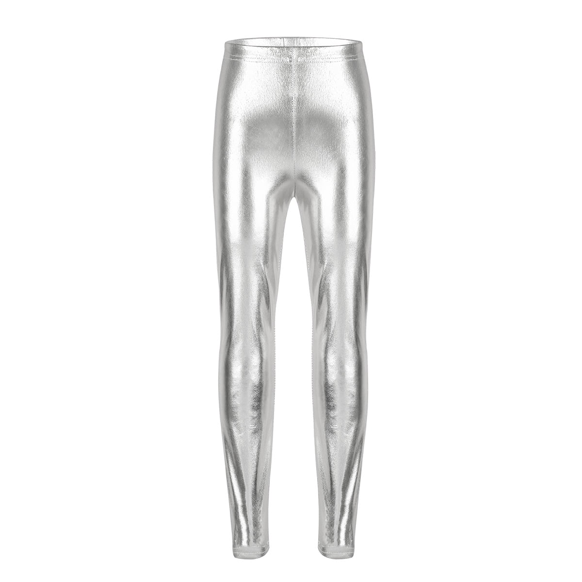 Moggemol Kids Girls Boys Shiny Metallic Leggings Gymnastic Ballet Dance ...