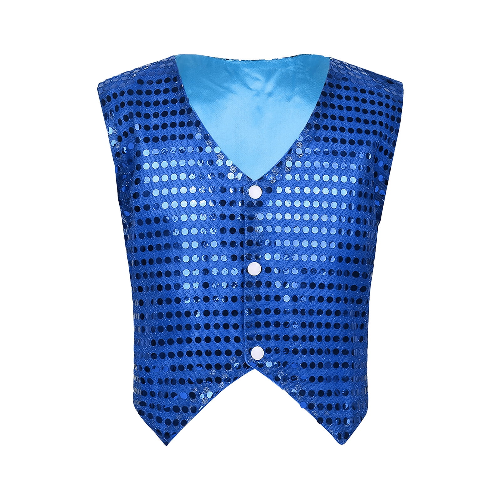 Moggemol Shiny Sequined Vest for Boys Kids Choir Jazz Dance School ...