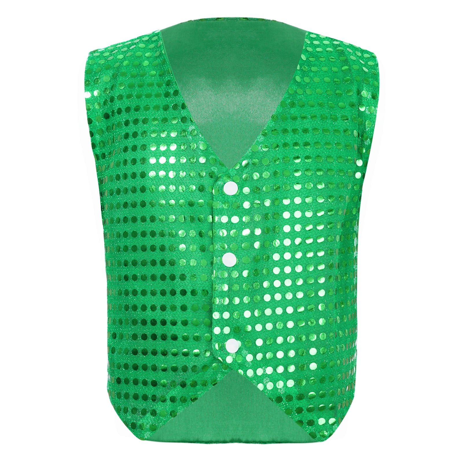Moggemol Shiny Sequined Vest for Boys Kids Choir Jazz Dance School ...
