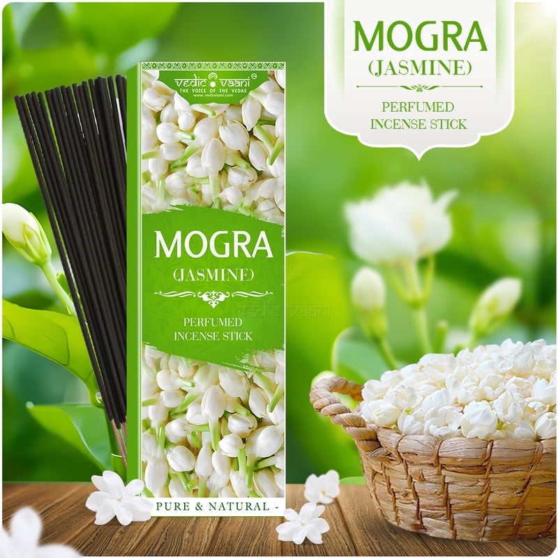 Mogra Incense Sticks – Natural Jasmine Fragrance | Long-Lasting, Hand ...