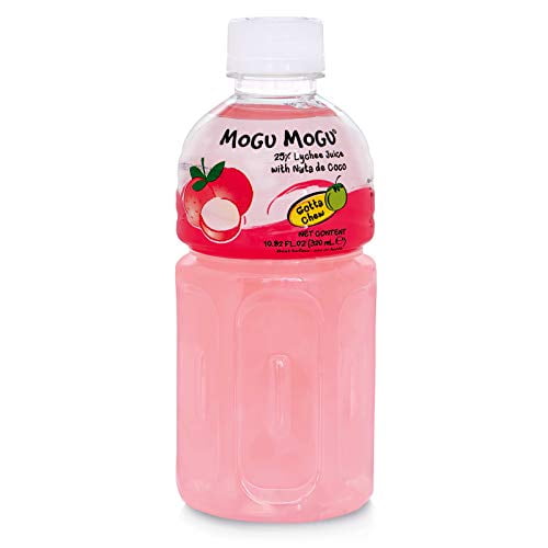 Mogu Mogu Fruit Juice with Nata De Coco, 10.82 oz (Pack of 24) (Lychee ...