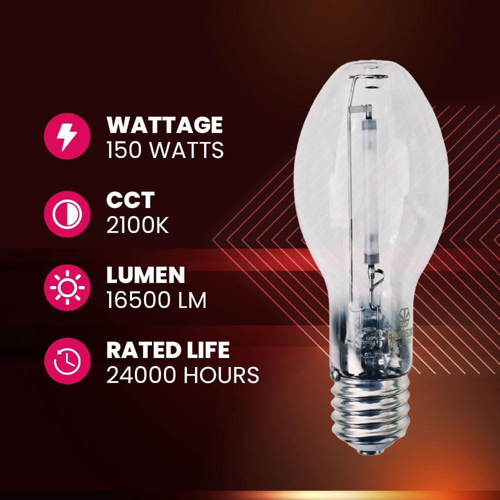 Mogul Base (E39), LU150/MOG 150 Watt High Pressure Sodium Light Bulb ...