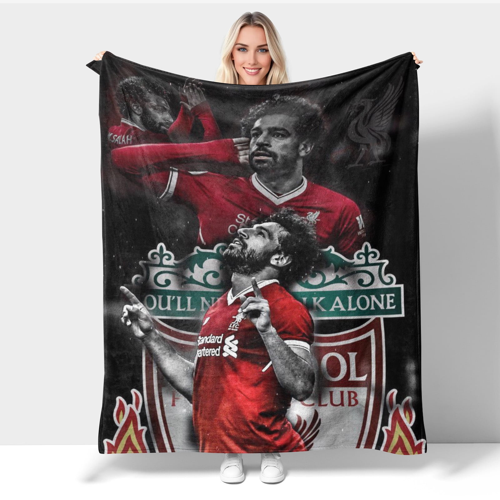 Mohamed Salah Blanket 50"X40",Throw Blankets Flannel Sleep Cozy ...