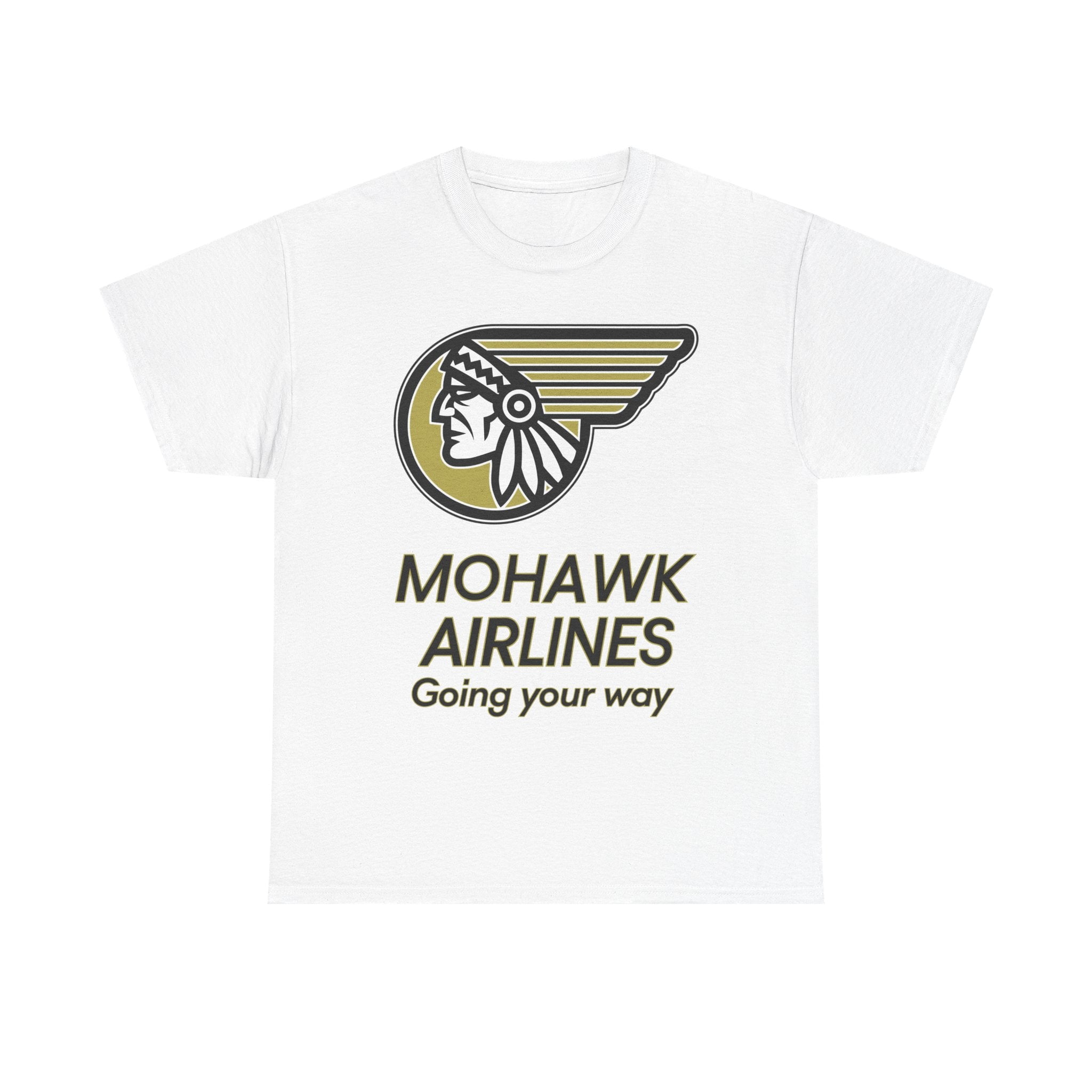Mohawk Airlines Native American Logo Going Your Way Aviation T-shirt (White, M) - Walmart.com