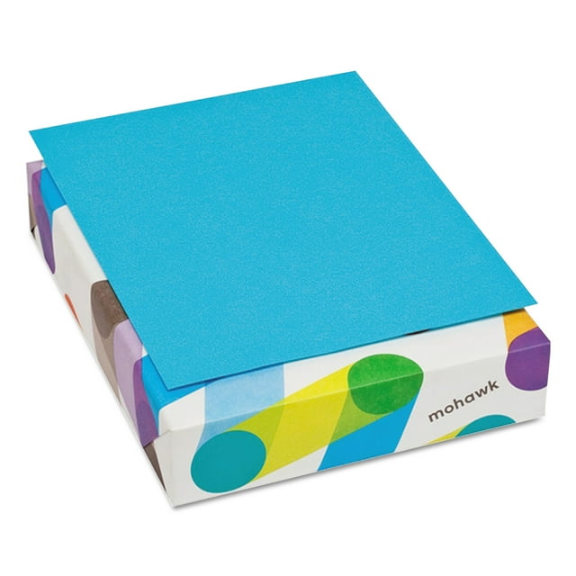 Mohawk BriteHue Multipurpose Colored Paper, 24lb, 8 1/2 x 11, Blue, 500 ...
