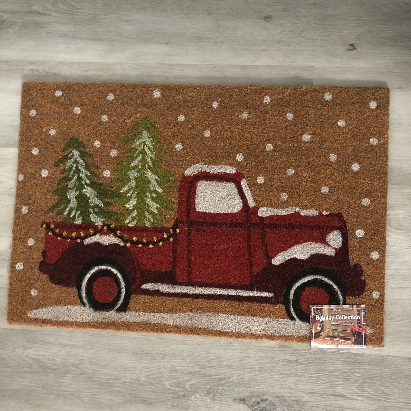 Mohawk Christmas Snow Door Mat, Indoor/Outdoor Rug, Holiday Snowfall ...