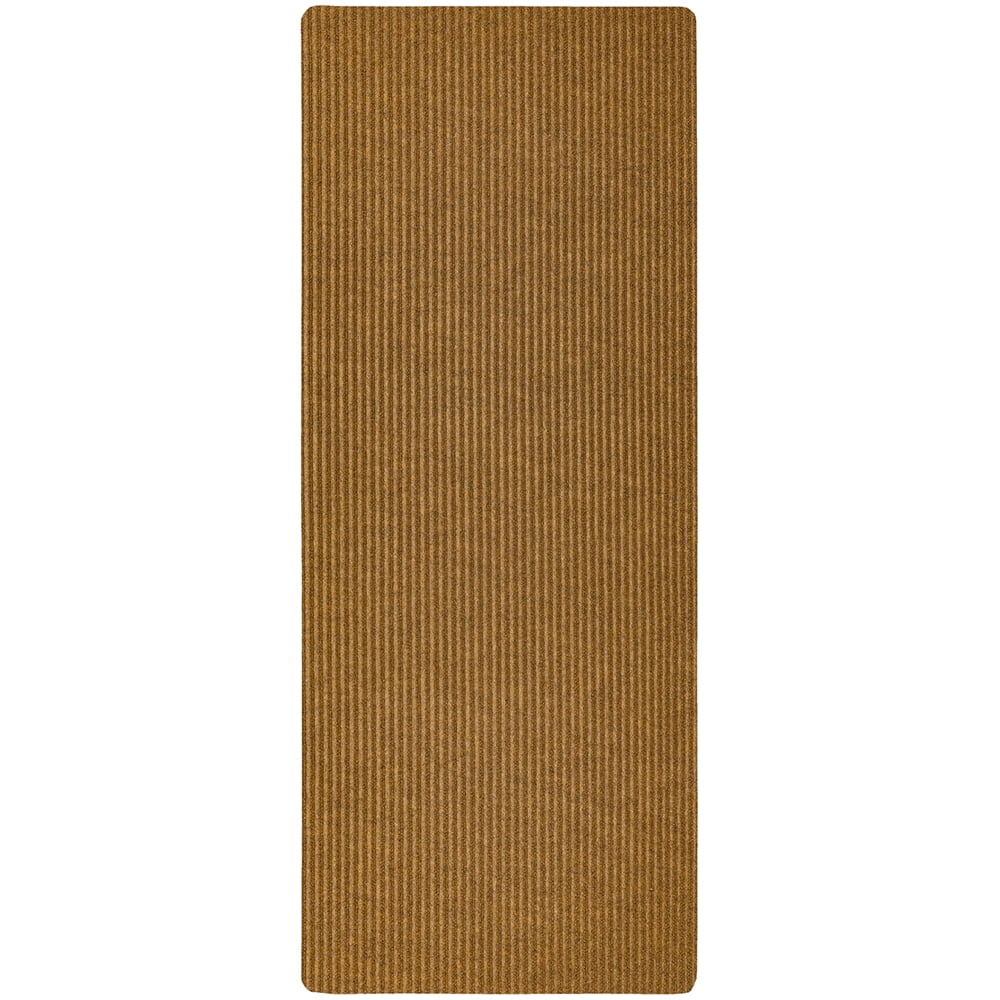Mohawk Home Non-Slip Ribbed Mat Tan 2' x 5' Stain Fade Resistant Indoor ...