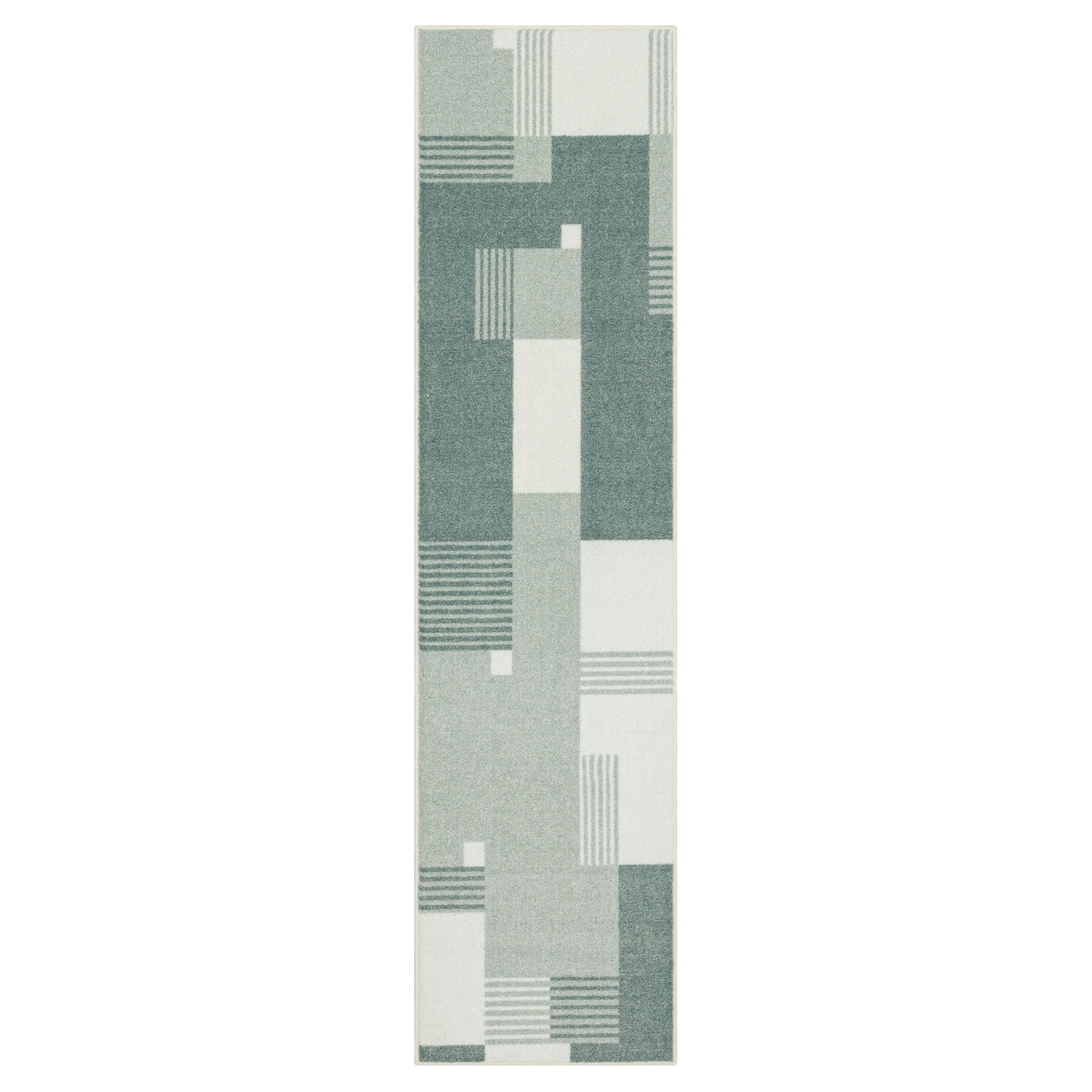 Free Shipping! Mohawk Home Geometric Runner Rug Light Grey 2' x 8 ...