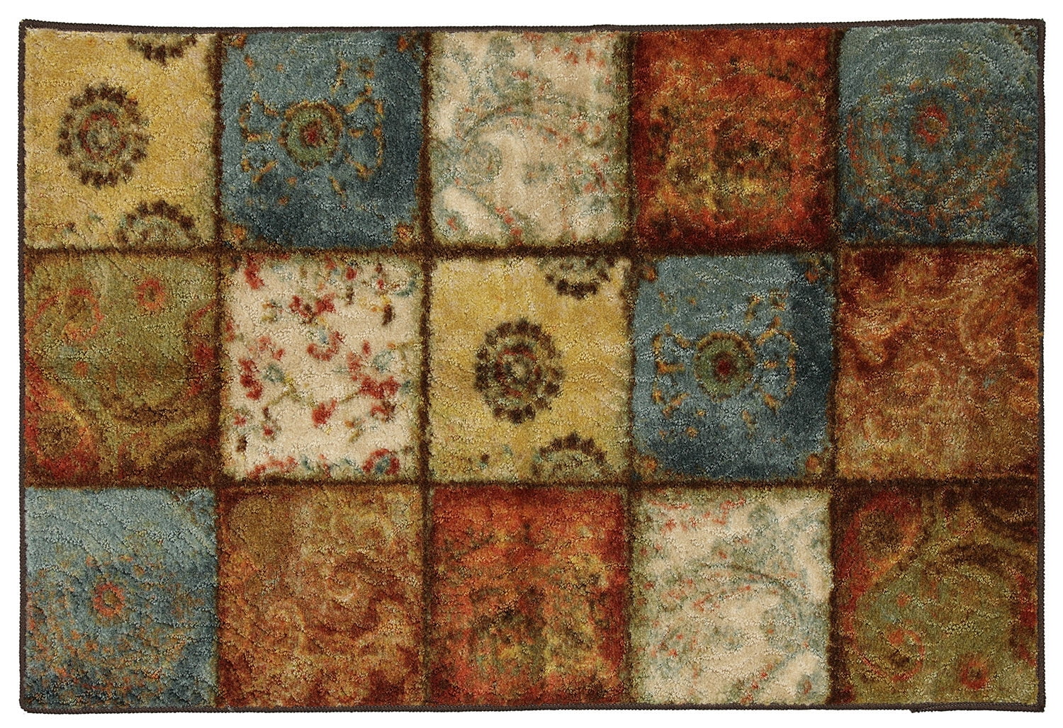 Mohawk Home Artifact Patchwork Accent Rug - Low Pile, Stain Resistant ...
