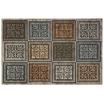 Mohawk Home Ornamental Entry Mat Retro Tiles Mat Scatter, 2'x4', Teal ...