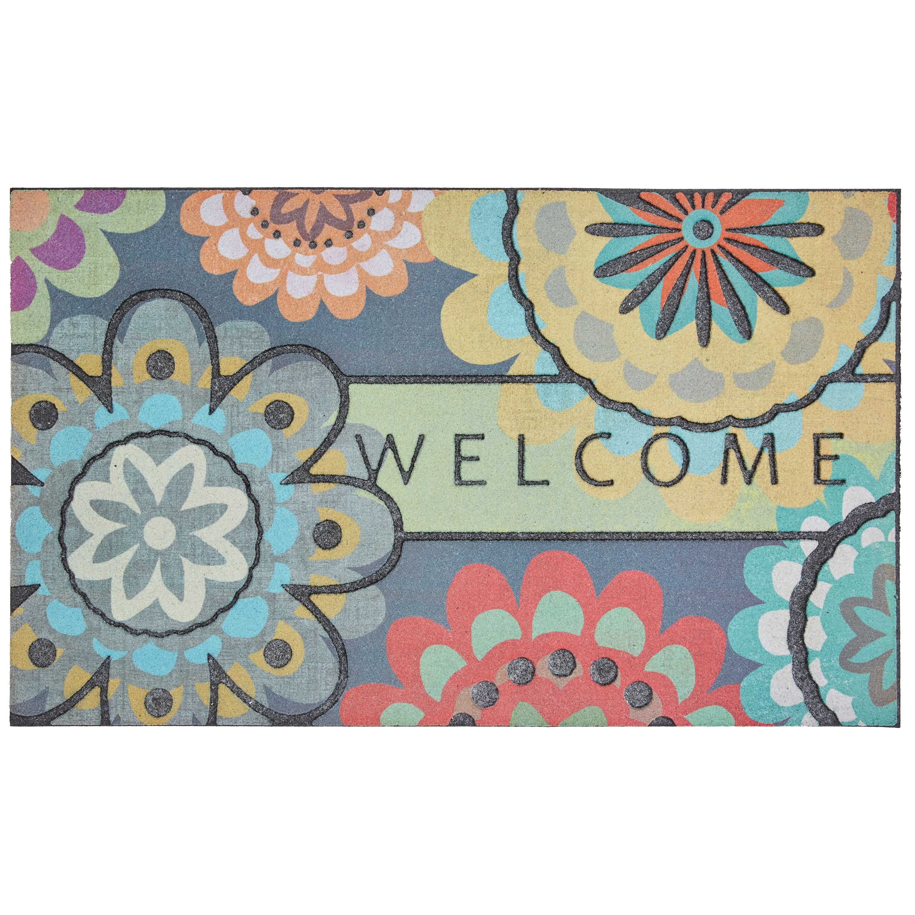 Mohawk Home Doorscapes Mat Welcome Creative Dahlia Mat Scatter, 1'6"x2 ...