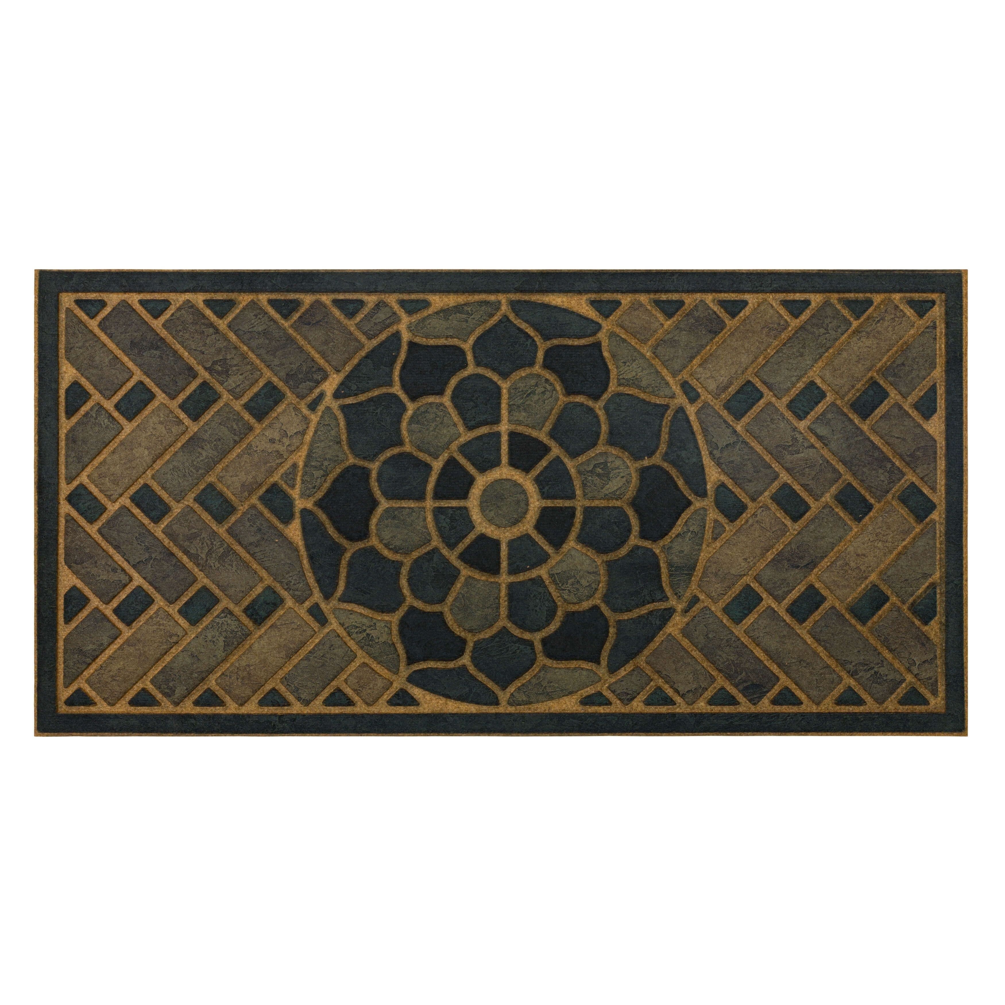 Mohawk Home Entry Recycled Rubber Non-Slip Indoor Outdoor Stoney ...