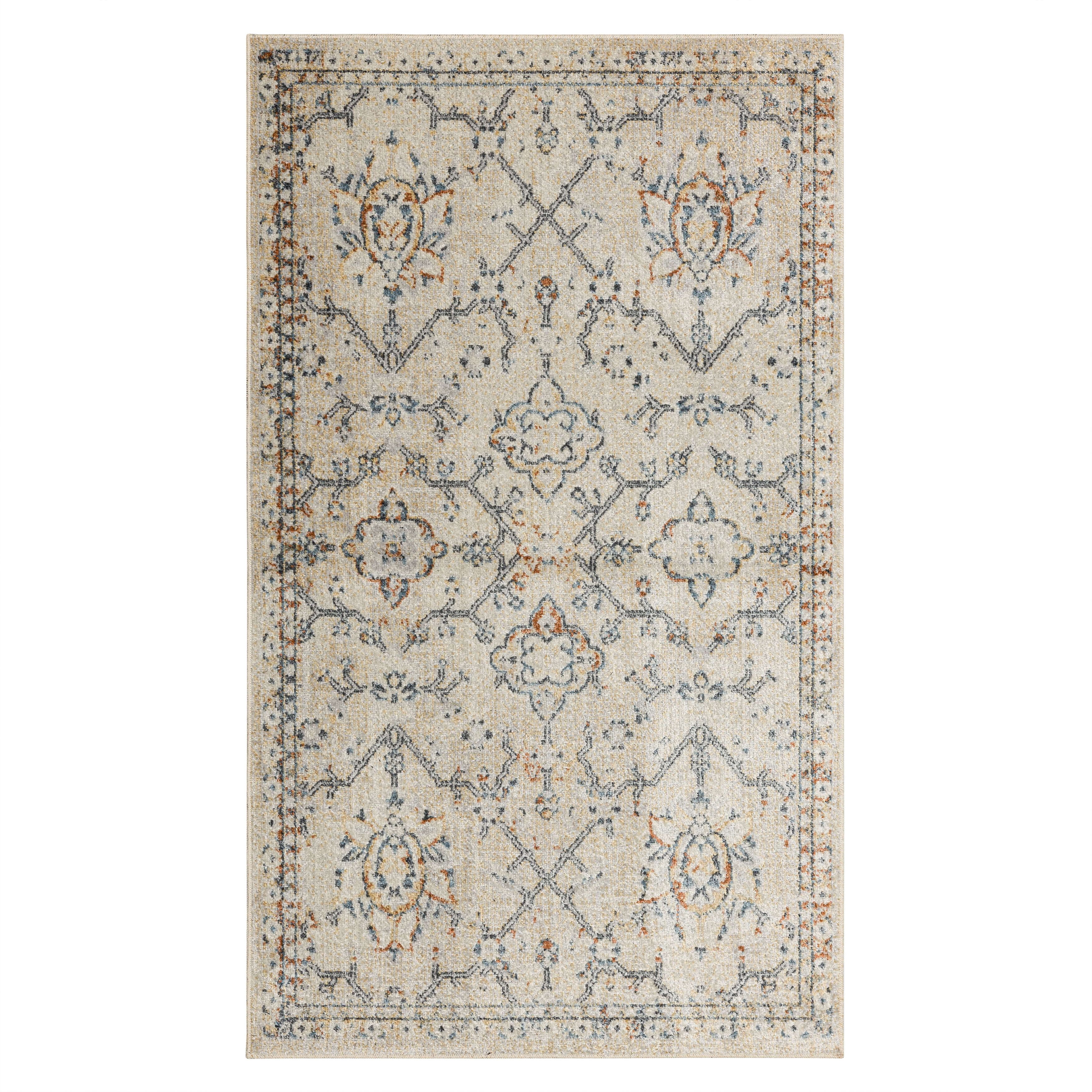 Mohawk Home Garrett Washable Low Pile Stain and Fade Resistant Indoor ...