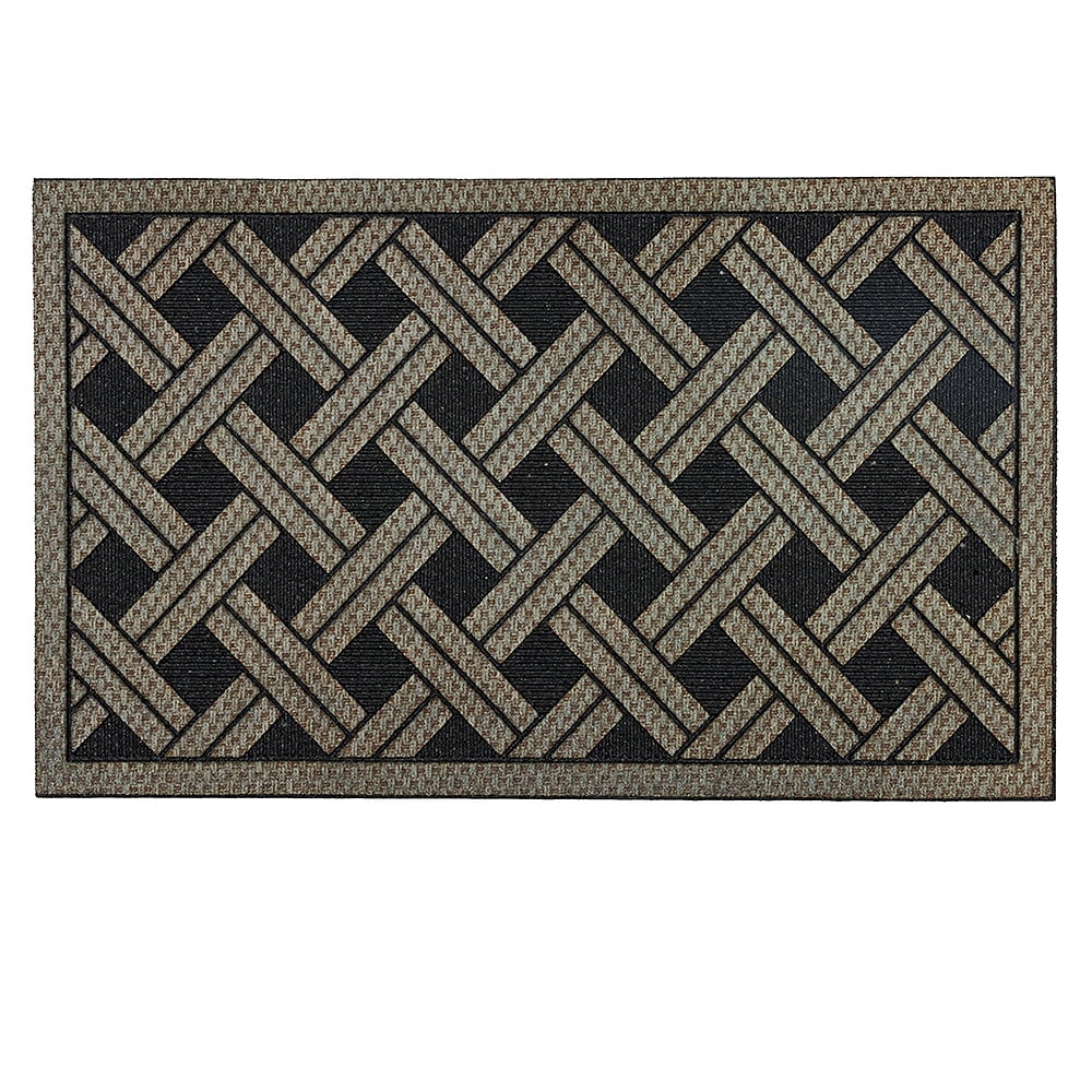 Mohawk Home Outdoor Polyester Door Mat Natural Wicker 1'6 x 2'6 Eco ...