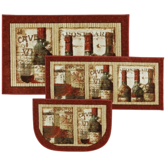 Mohawk Home New Wave French Cellar Multi Kitchen Mat, Set of 3 ...