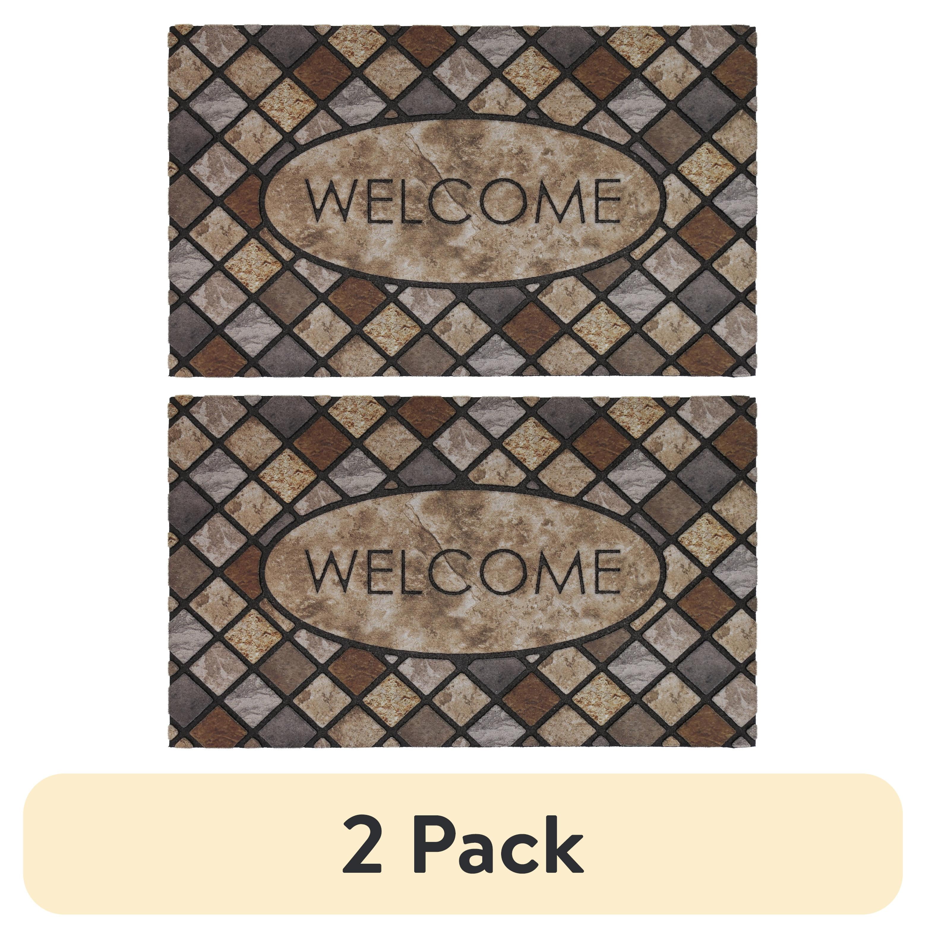 (2 pack) Mohawk Home Oval Stone Polyester Doormat, Beige, 18" x 30 ...