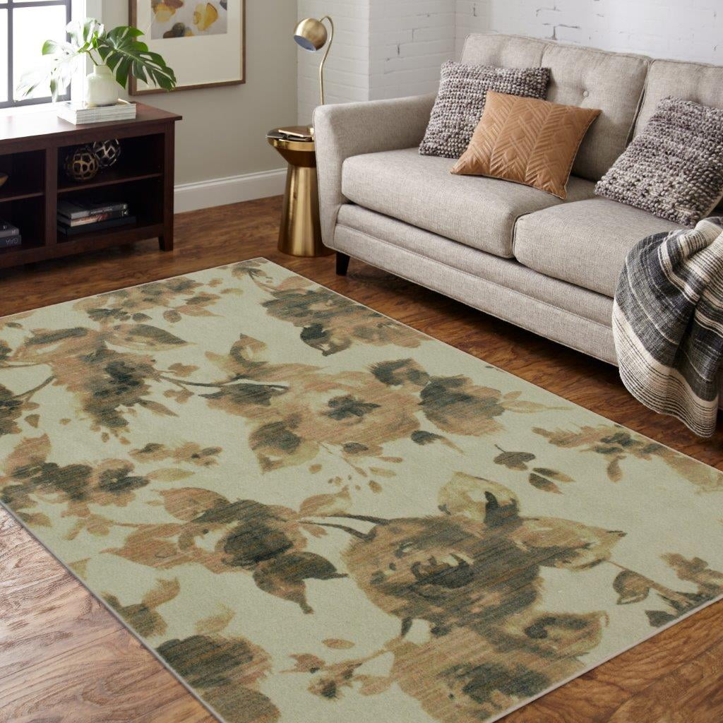 Free Shipping! Mohawk Home Ciara Cream Floral Area Rug, 8' x 10 ...