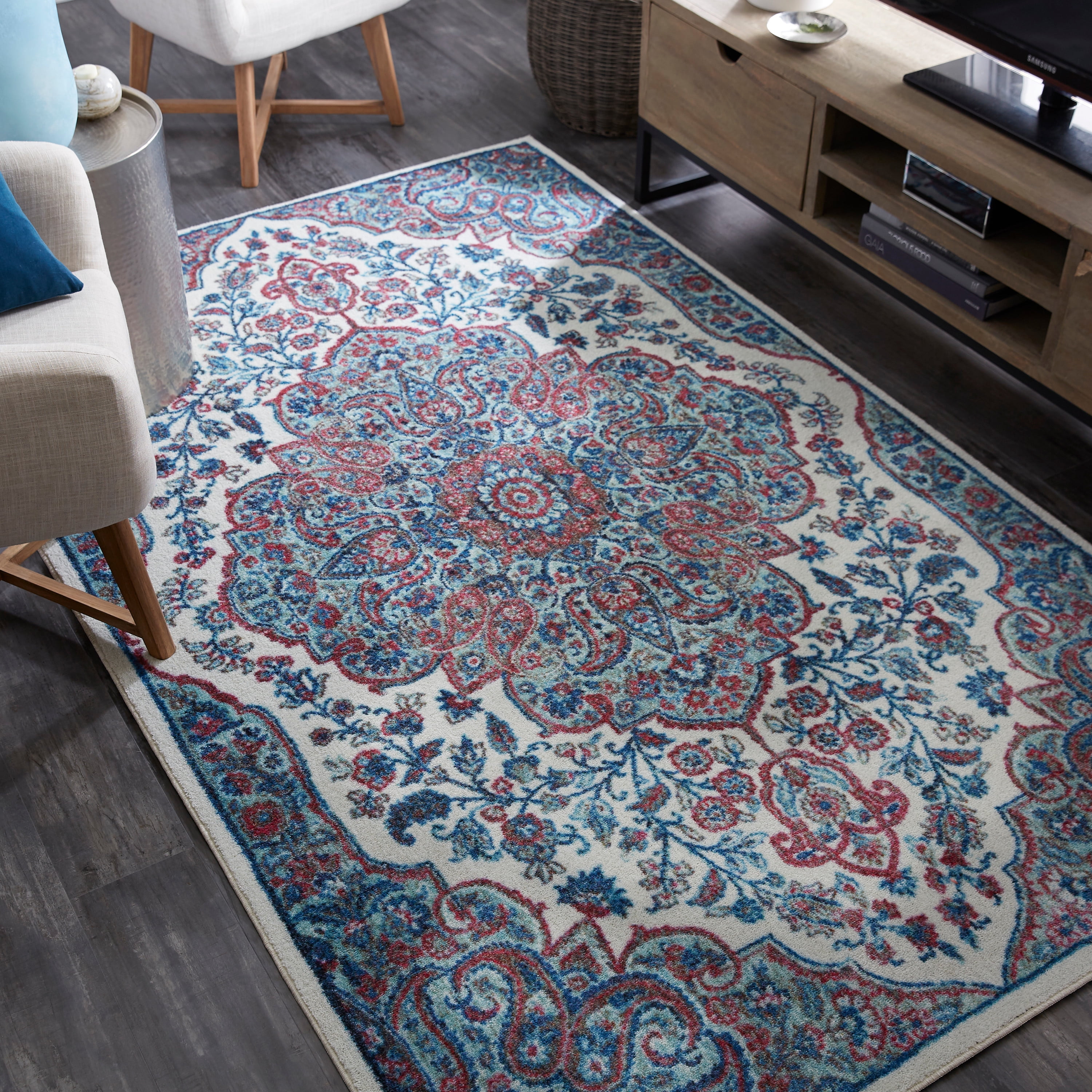 Mohawk Home Prismatic Athens Medium Blue Transitional Ornamental ...