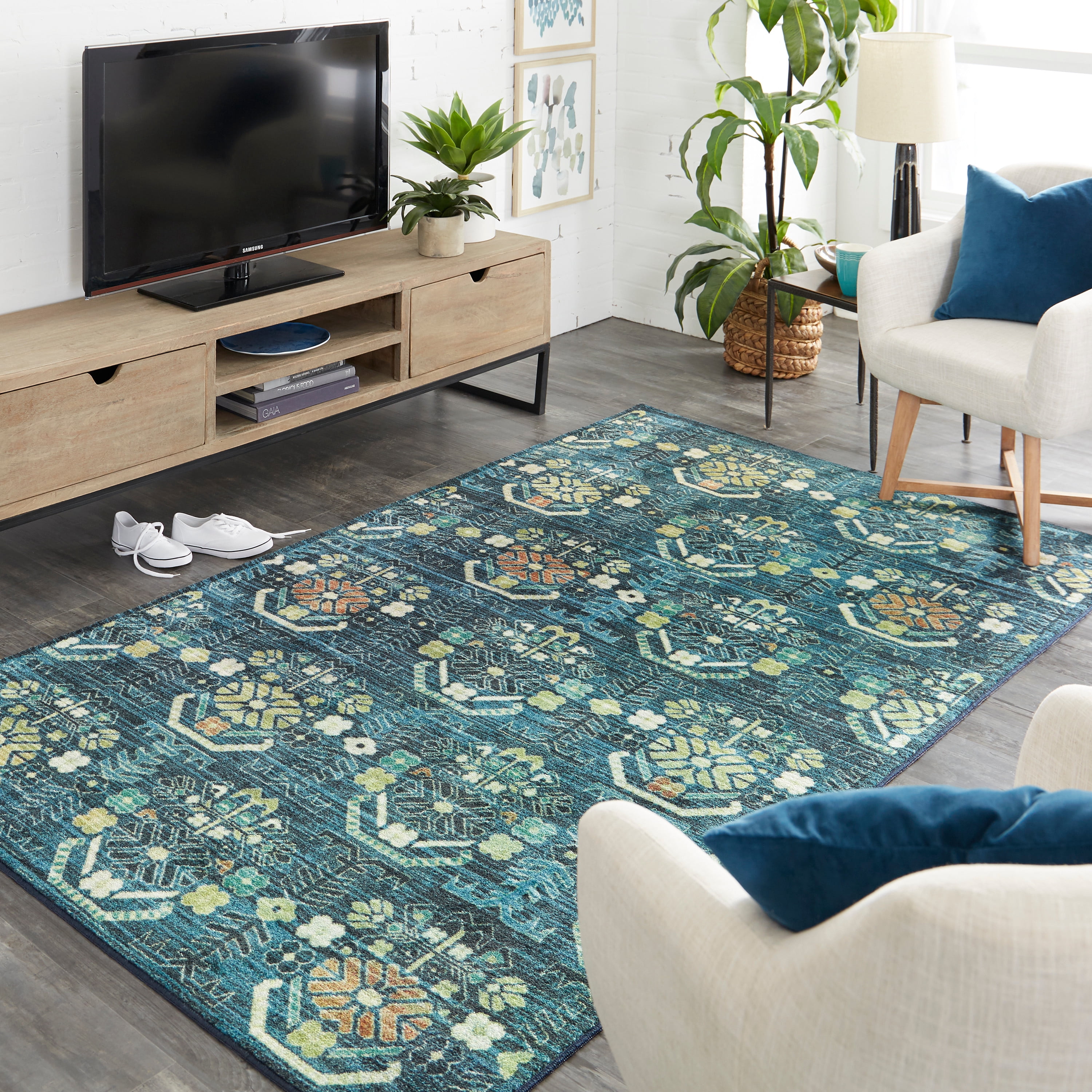 Free Shipping! Mohawk Home Prismatic Collection Cambridge Teal 8x10 ...
