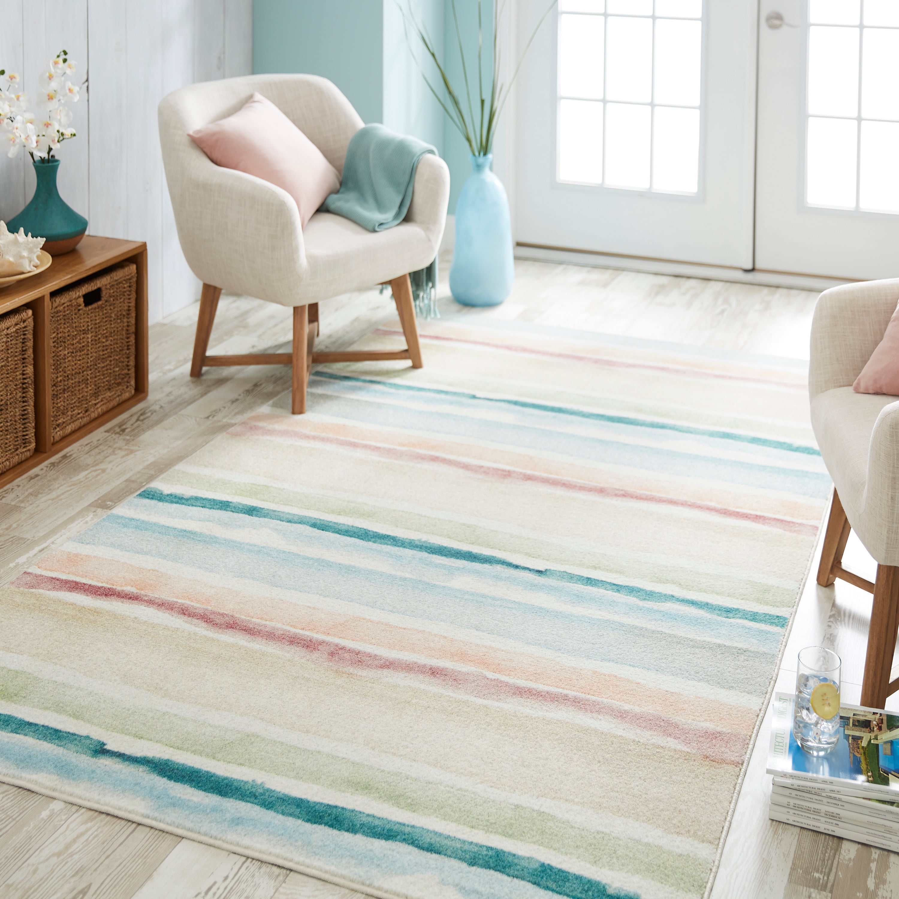 Mohawk Home Prismatic Seaside Stripe Multi Transitional Striped ...