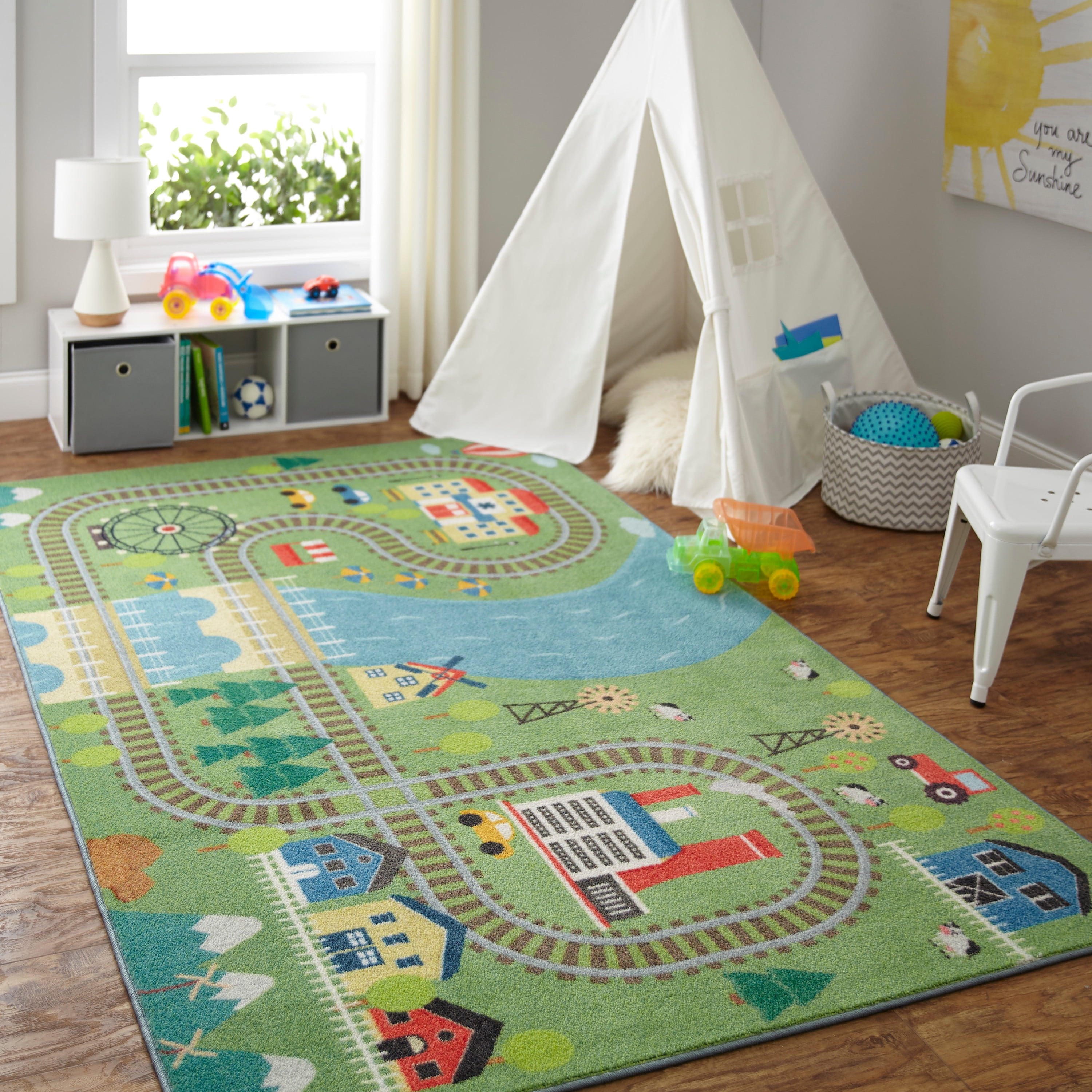 Mohawk Home Prismatic Train Track Play Multi Transitional Theme Kids ...