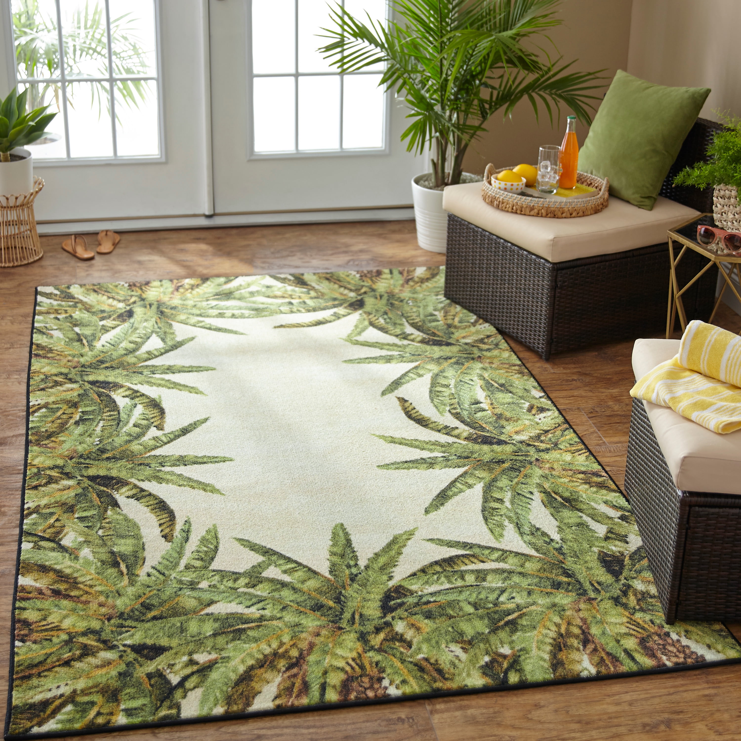 Mohawk Home Prismatic Verde Palm Border Green Transitional Nature ...