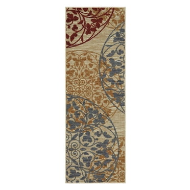 Mohawk Home Lifeguard Floral Medallion Accent Rug - Walmart.com