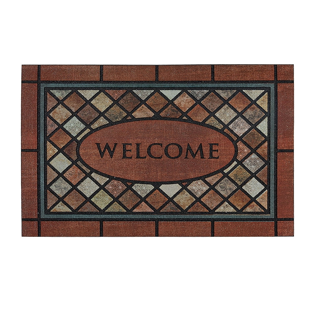 Mohawk Home Stone Land Outdoor Polyester Door Mat, Brown, 1'11" X 2'11 ...