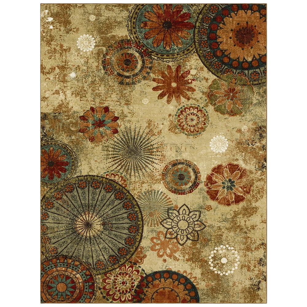 Mohawk Home Strata Caravan Medallion Multi Printed Area Rug, 6'x9', Tan ...