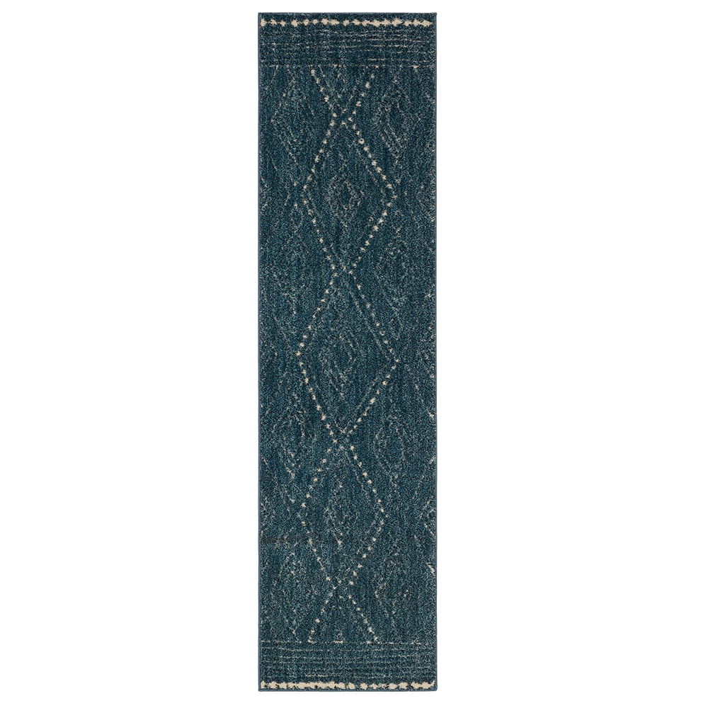 Mohawk Home Vado Geometric Woven Indoor Runner Rug, Blue, 2' x 8 ...