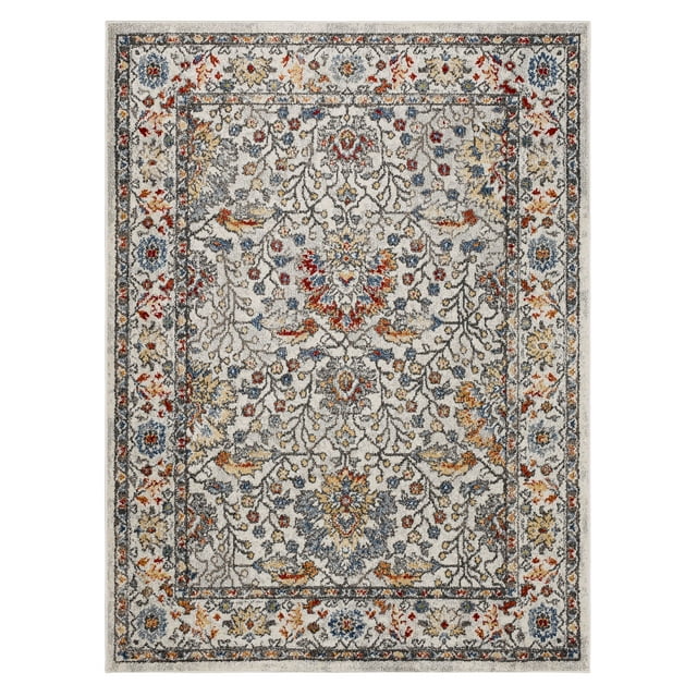 Mohawk Home Warrens Indoor Floral Area Rug, Grey, 3' 11" x 6' - Walmart.com