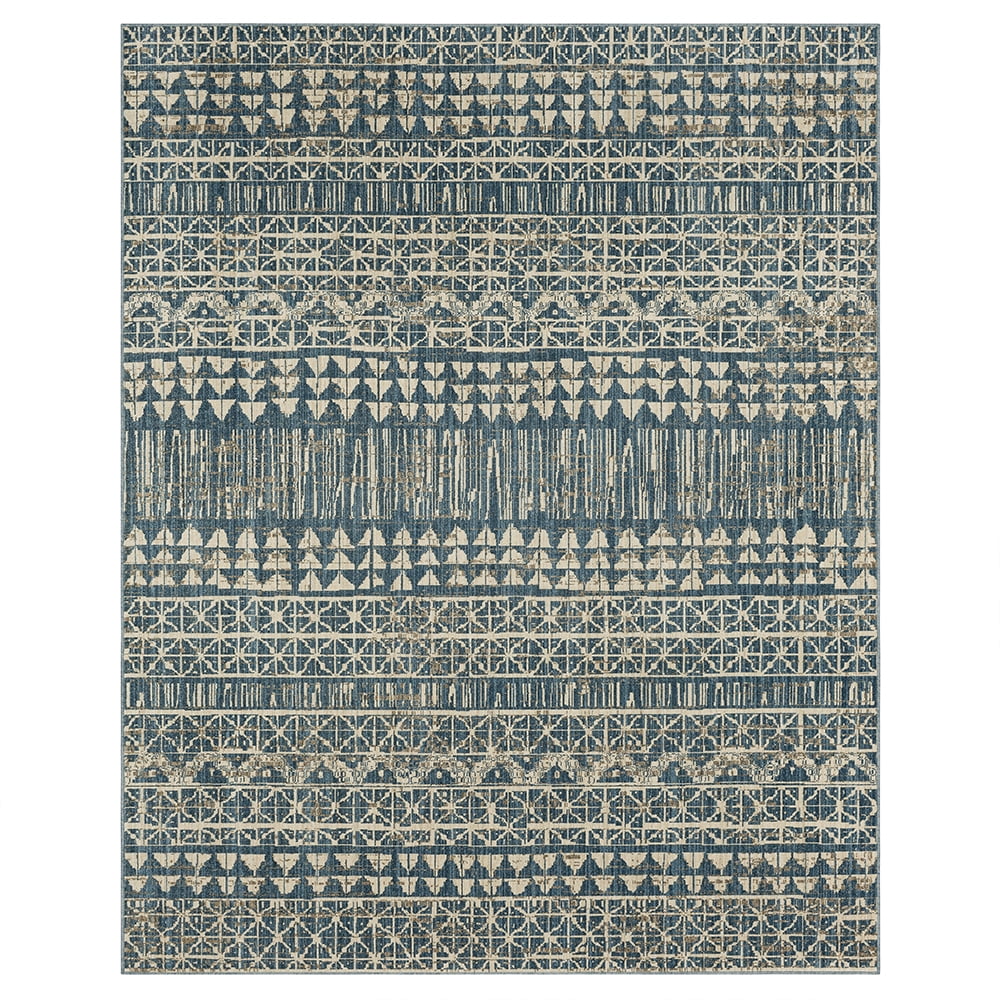 Mohawk Home Wilton Woven Area Rug - Blue 5 x 8 - Resistant - Walmart.com