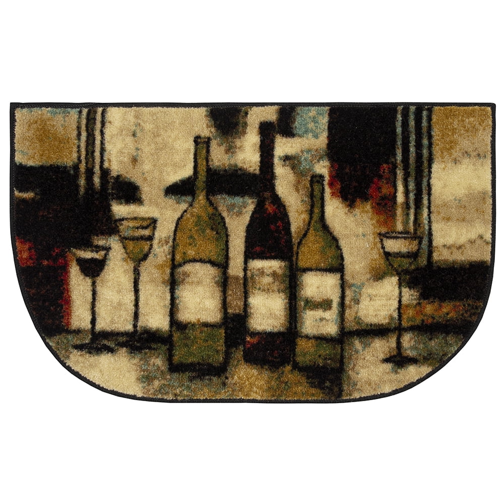Mohawk Home Wine And Glasses, Brown, Kitchen Mat, 1' 6" x 2' 6 ...
