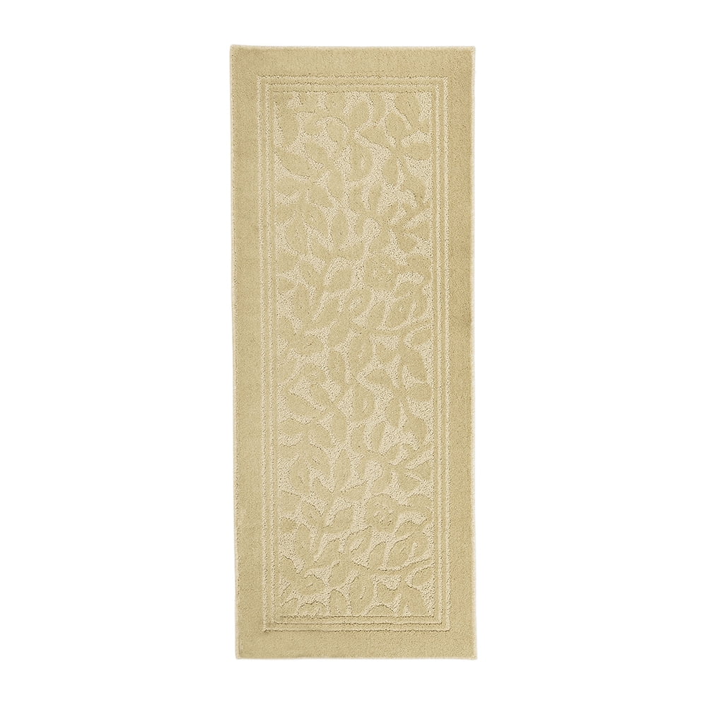 Mohawk Home Wisteria Floral Polyester Indoor Runner Rug, Sand, 2' x 5 ...