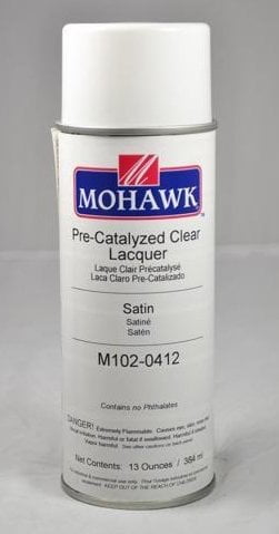 Mohawk Pre-Catalyzed Clear Lacquer -Satin Aerosol Spray Finish 13 oz ...