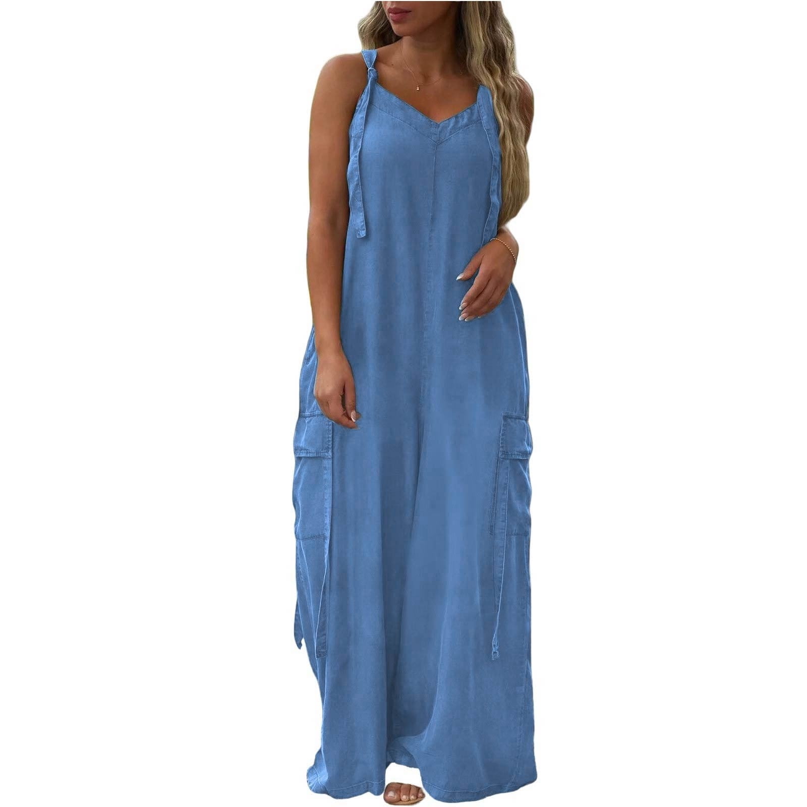 Mohiass Baggy Overalls for Women Loose Fit Oversized Wide Leg Jumpsuit ...