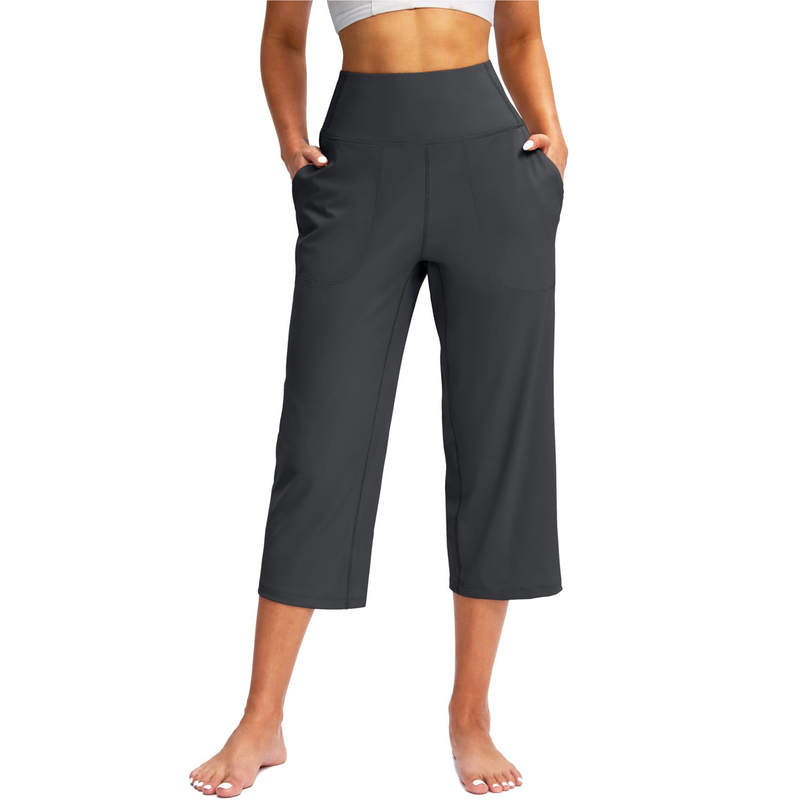 Mohiass Capri Pants for Women, Summer Casual Pull On Womens Capris with ...
