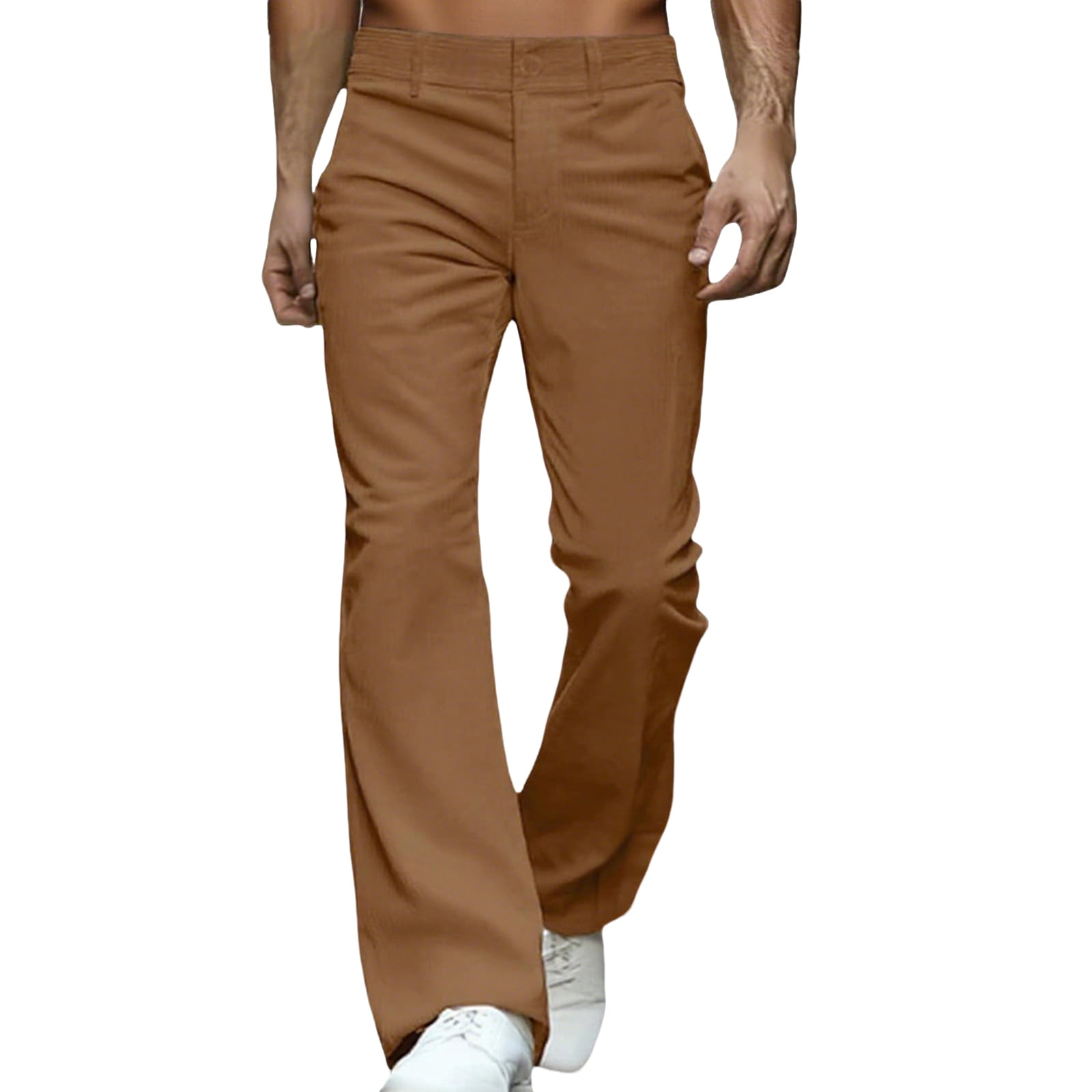 Mohiass Men's Relaxed Vintage 60s 70s Bell Bottom Stretch Fit Classic ...
