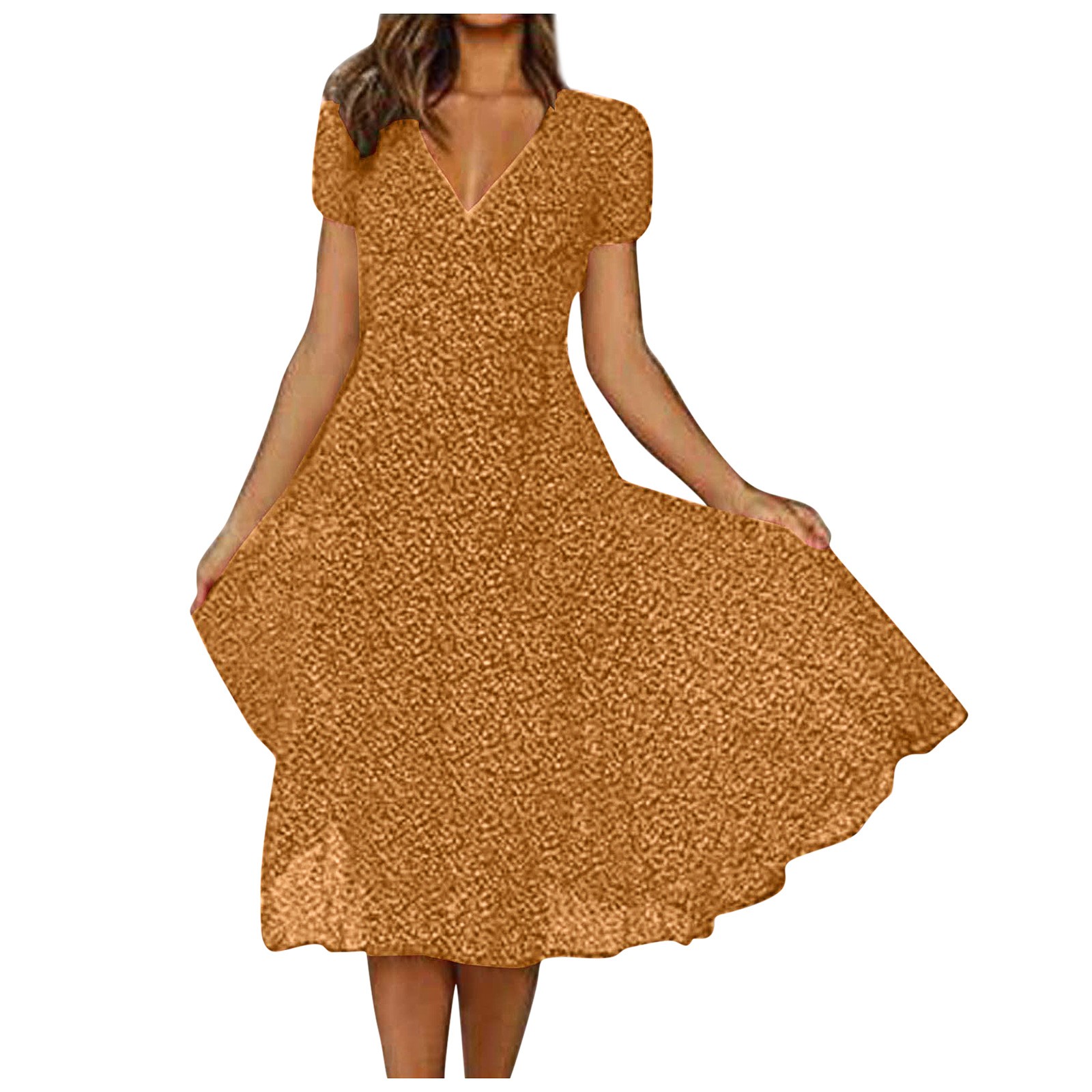 Mohiass Spring Dresses for Women, Womens Summer Chiffon Short Sleeve ...