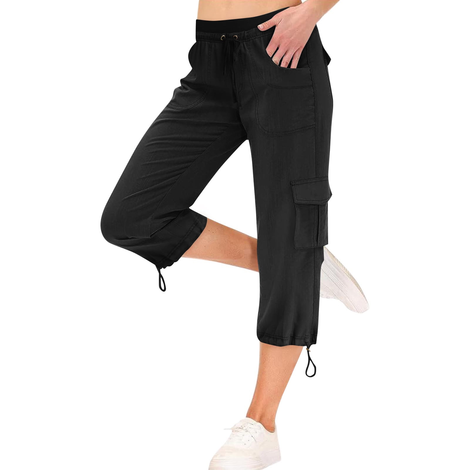 Mohiass Women's Cargo Capris Hiking Lightweight Quick Dry Summer ...