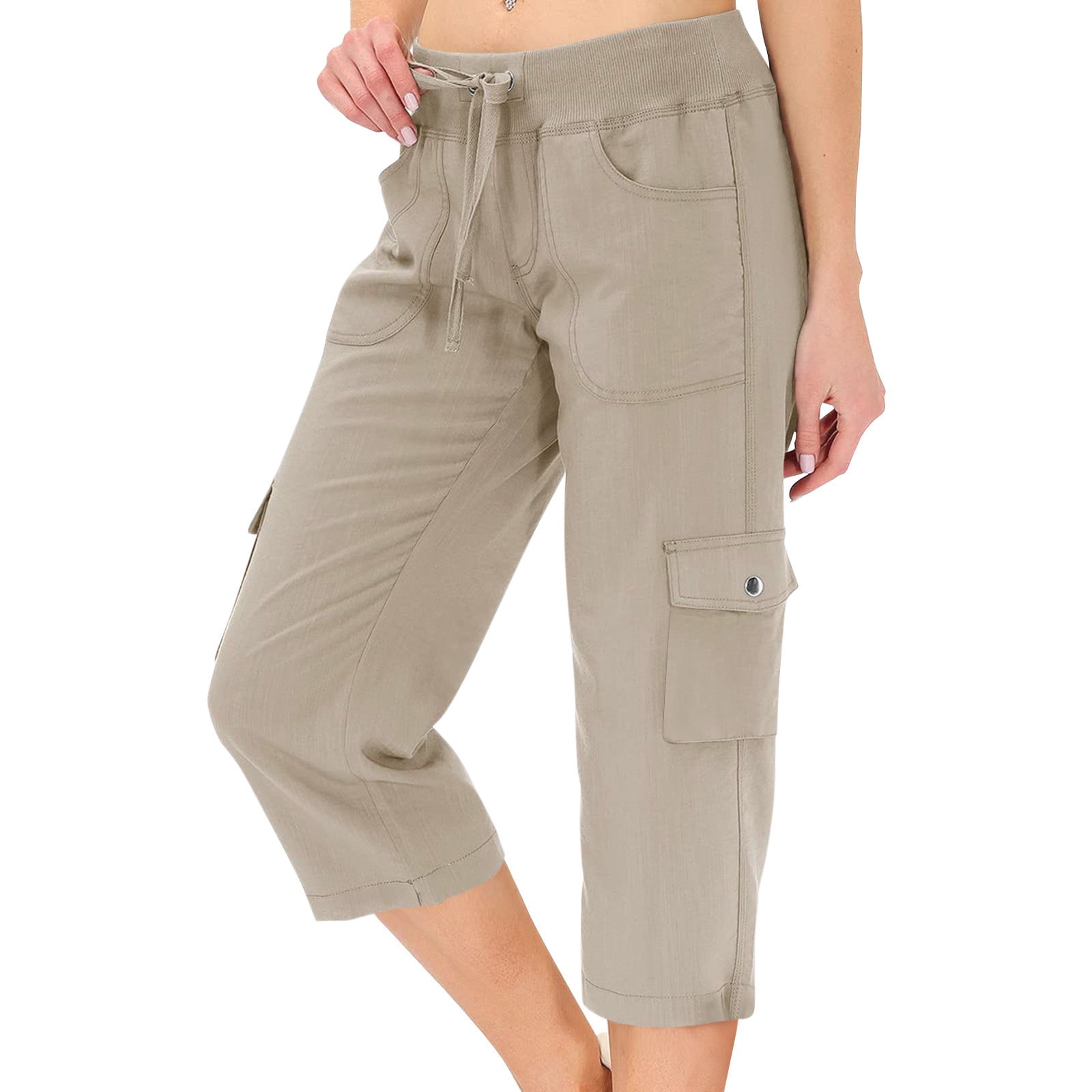 Mohiass Women's Cargo Capris Hiking Lightweight Quick Dry Summer ...