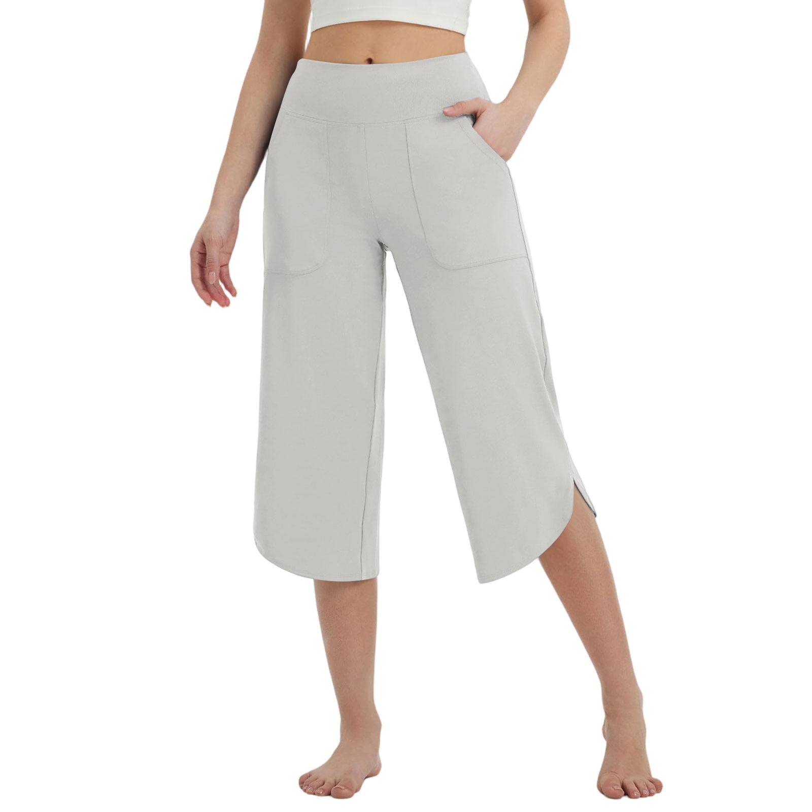 Mohiass Womens Capris Plus Size Summer Casual Women Capri Pants ...