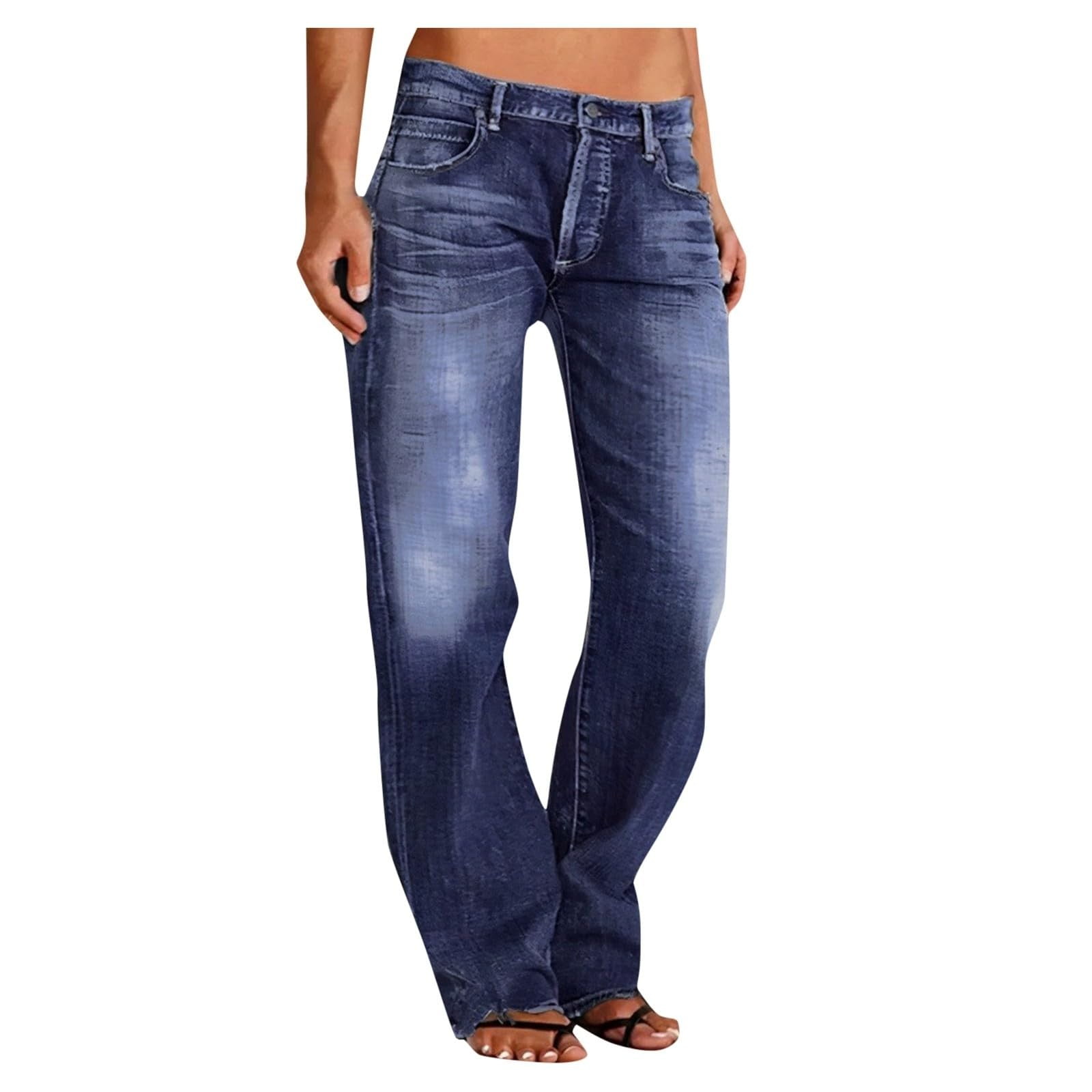 Mohiass Womens Ripped Jeans Boyfriend Low Rise Distressed Jeans Loose ...