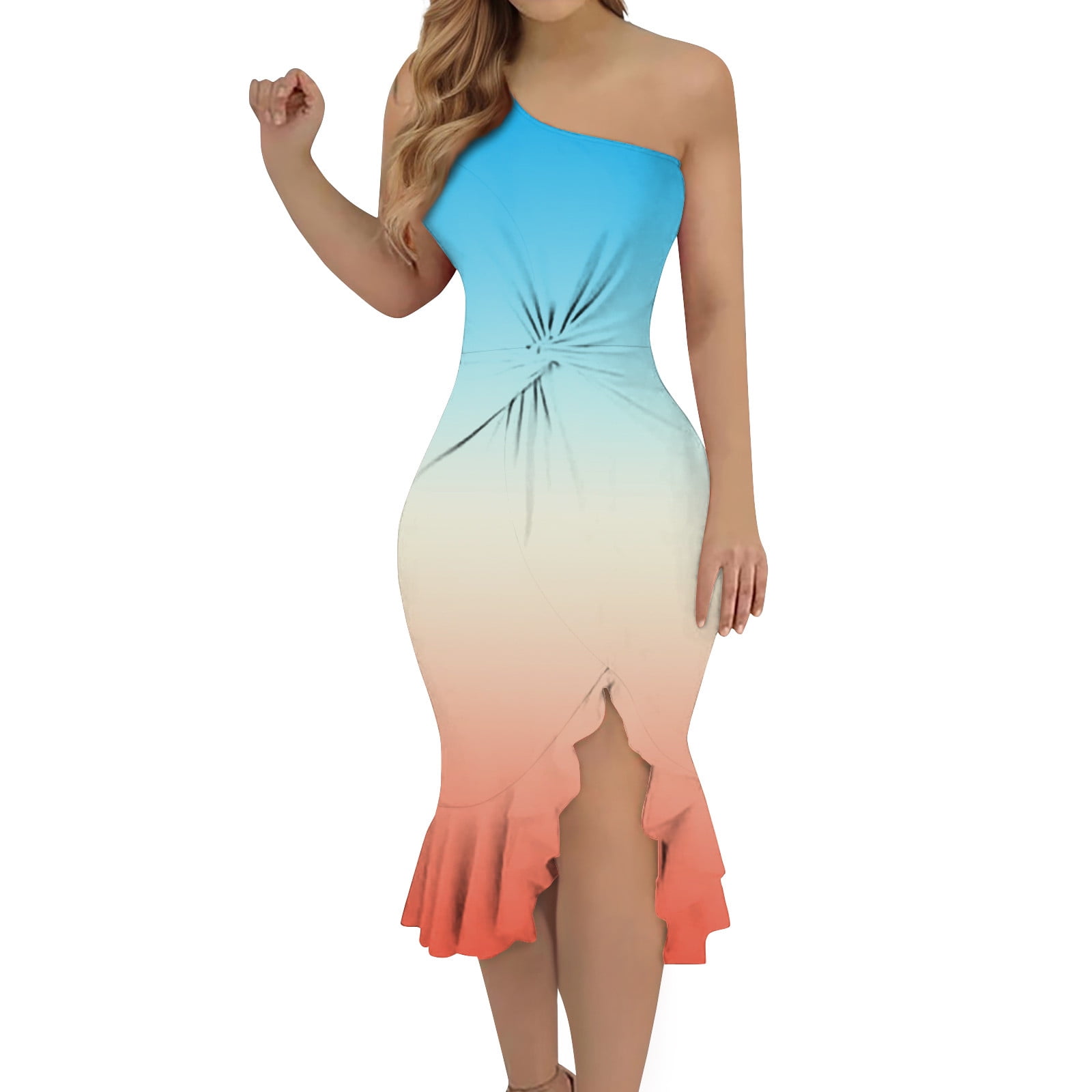 Mohiass Womens Summer Sexy Dresses Formal Wedding Guest Cocktail One