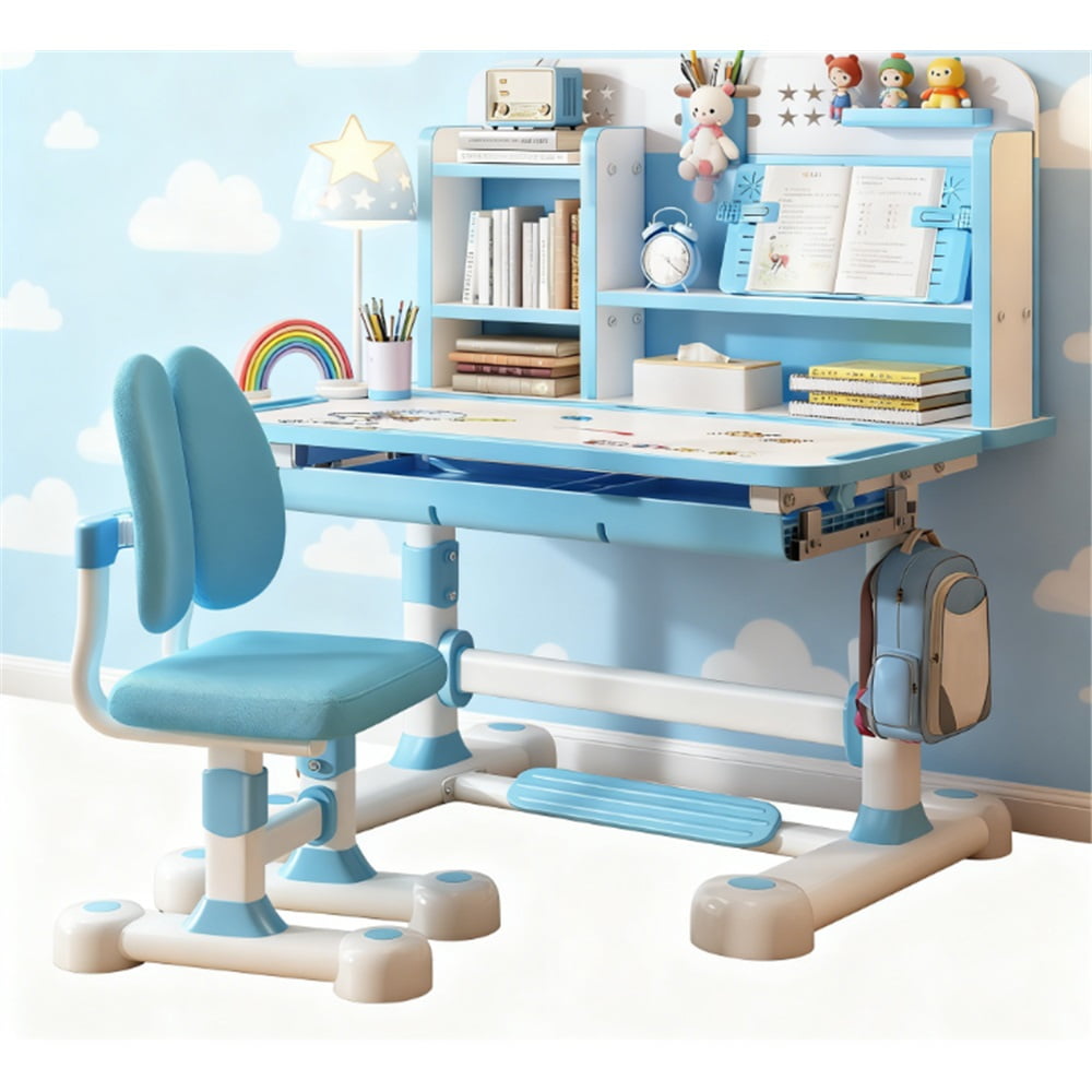 Mohsoe Large Desktop Kids Study Desk Chair Combo, Ideal for Drawing ...