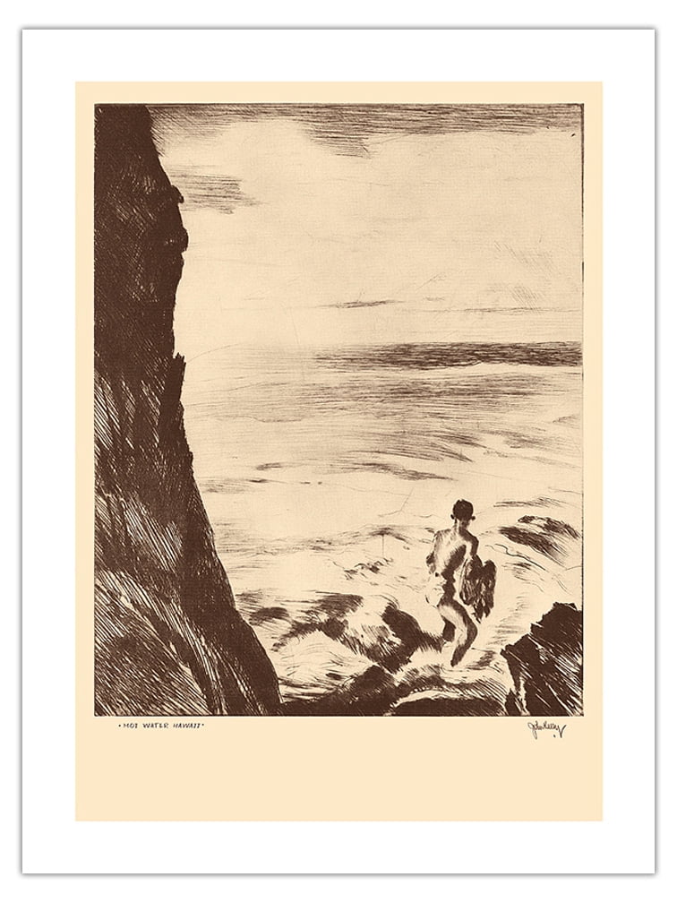 Moi Water Hawaii - Throw Net Fisherman - from Etchings and Drawings of ...
