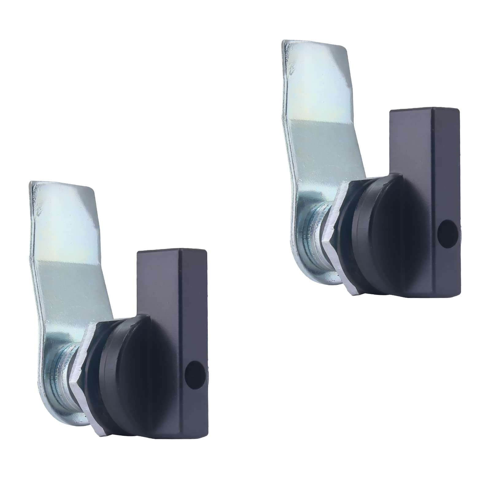 Moicstiy 2Pcs Thumb Operated Offset Cam Locks, Black T Handle Non ...