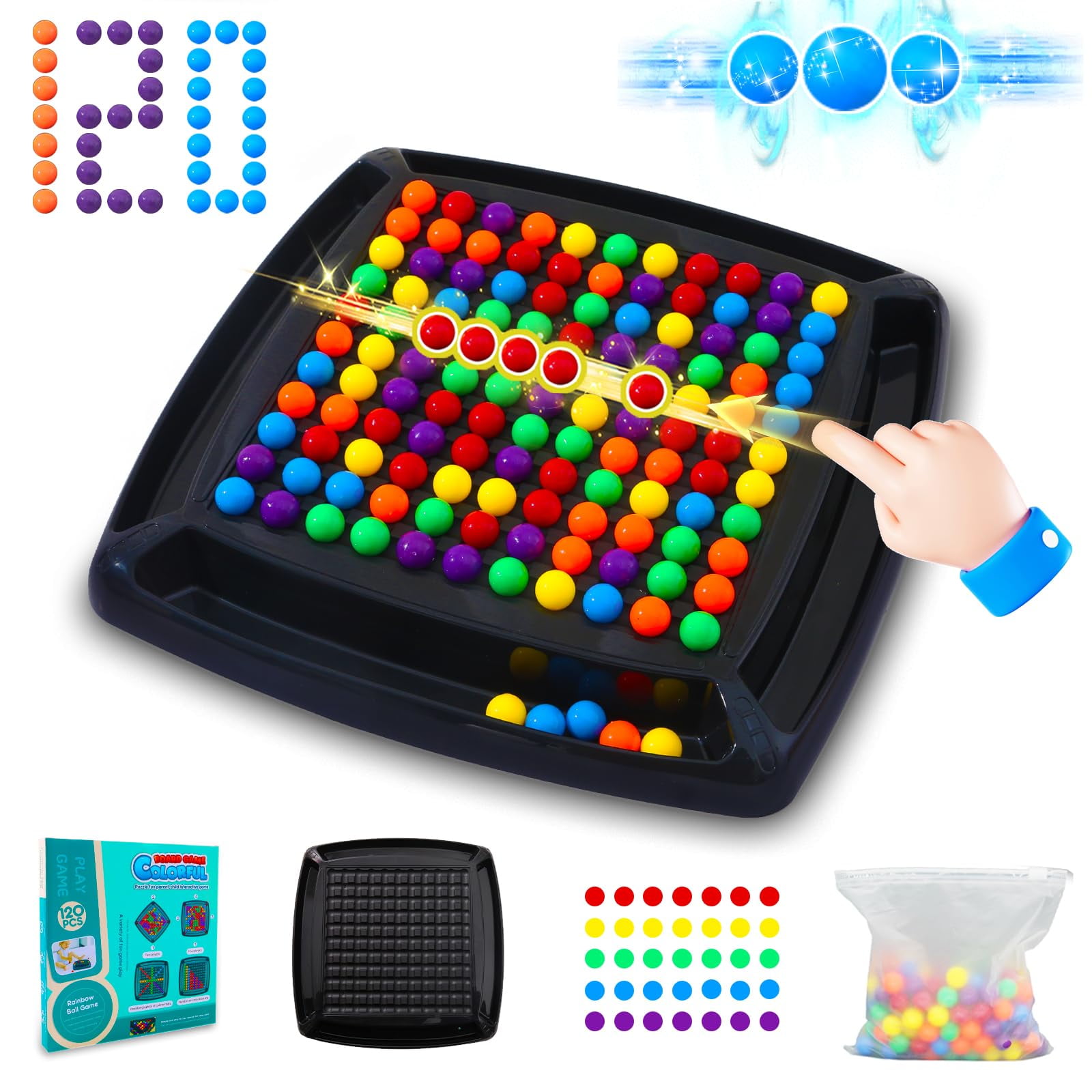 Moiegouct 120PCS Marbles Intellectual MMF7 Chessboard Dual Dual ...